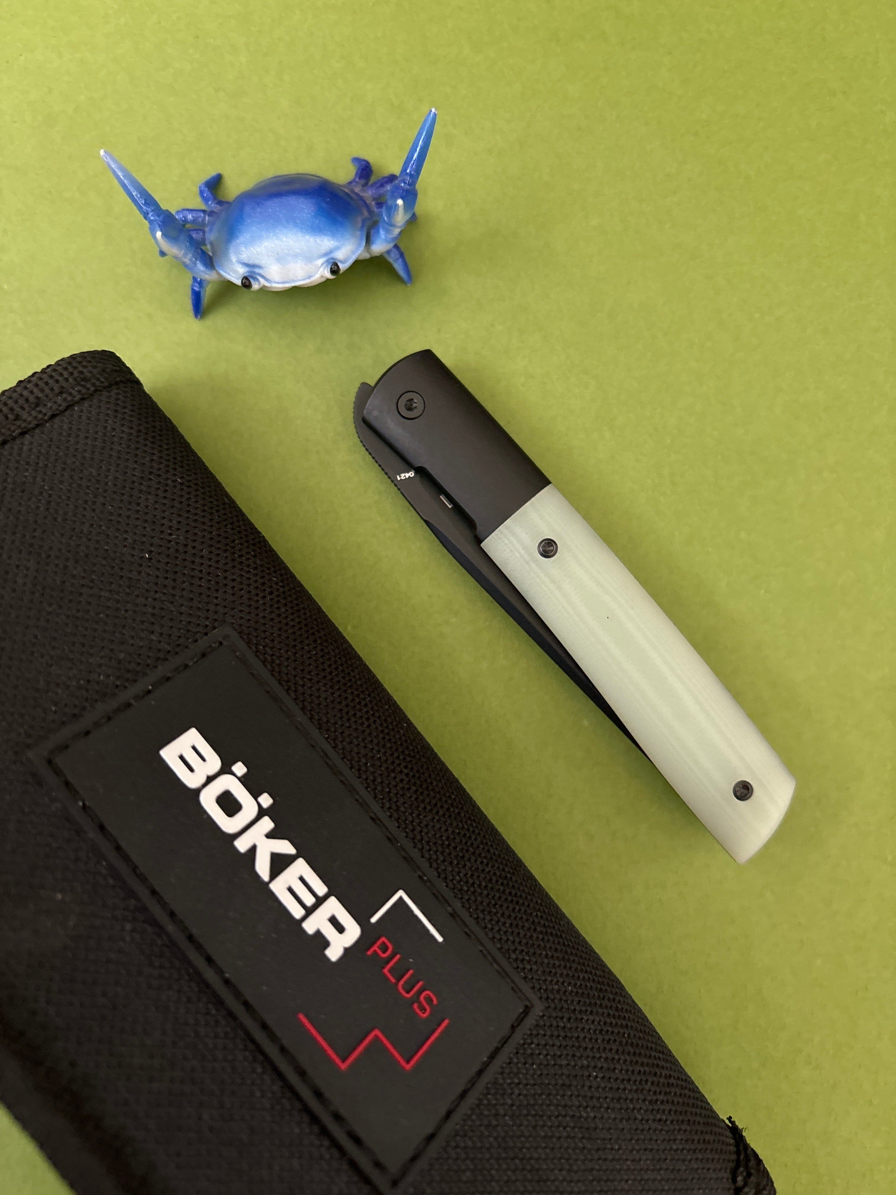 Boker Plus premium urban trapper jade flipper m390 - edc knife – Plants Wake You Up