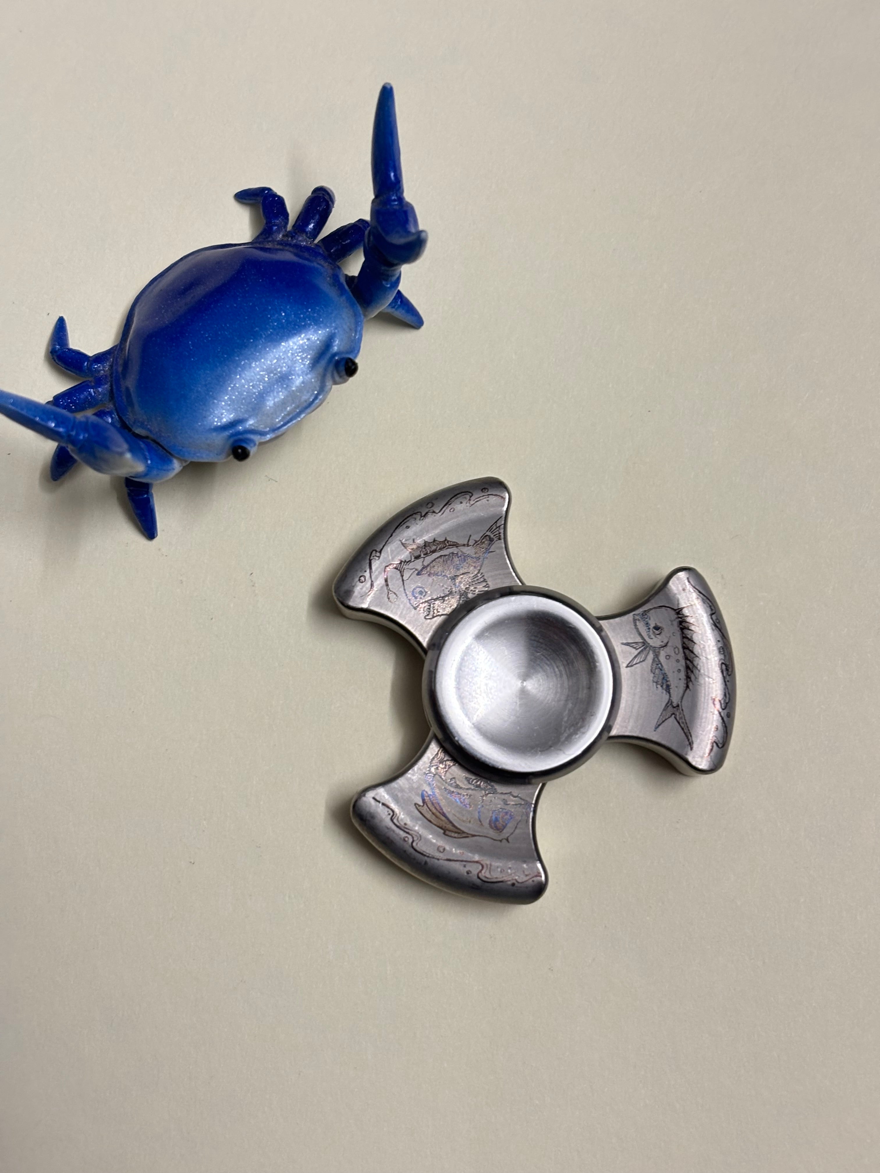 Rotablade - tri stubby - titanium - John Schipp - fidget spinner - fid ...