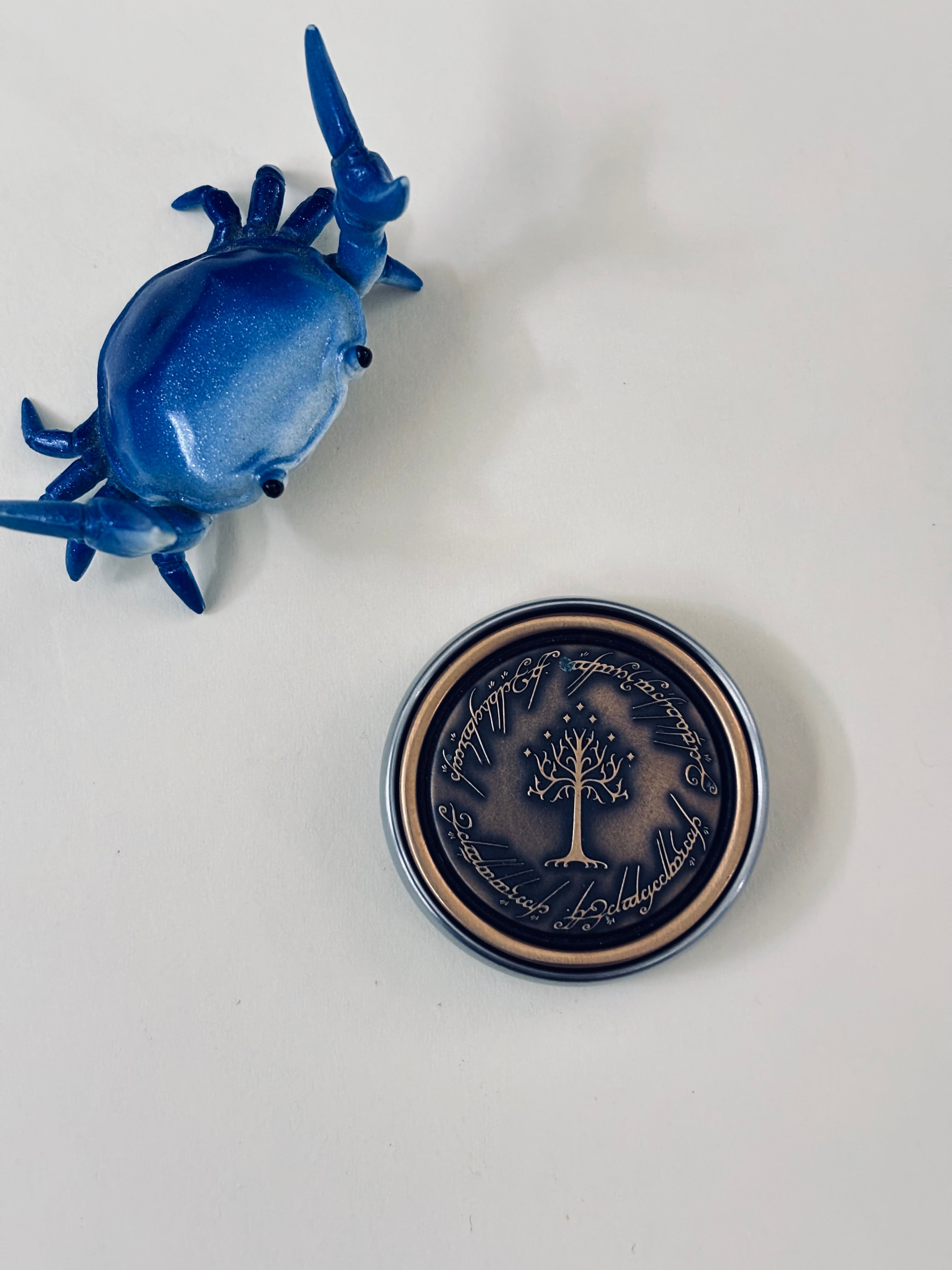Umburry - LoTR - brass /TI armor coin - haptic coin - fidget toy ...