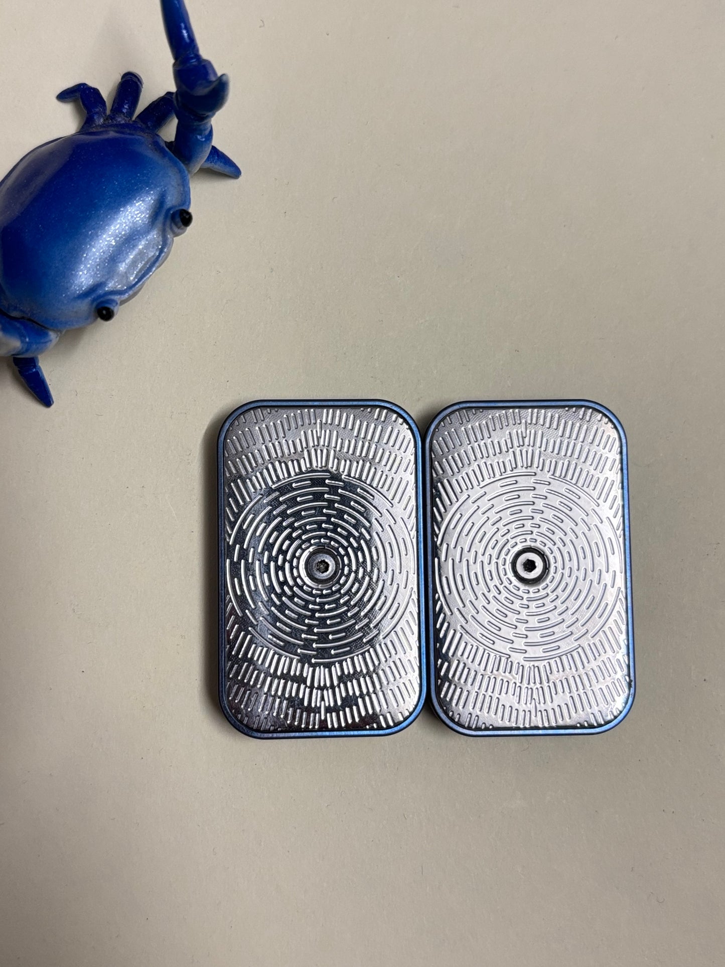ZD EDC Sound emperor slider - titanium with SS plate - fidget slider ...