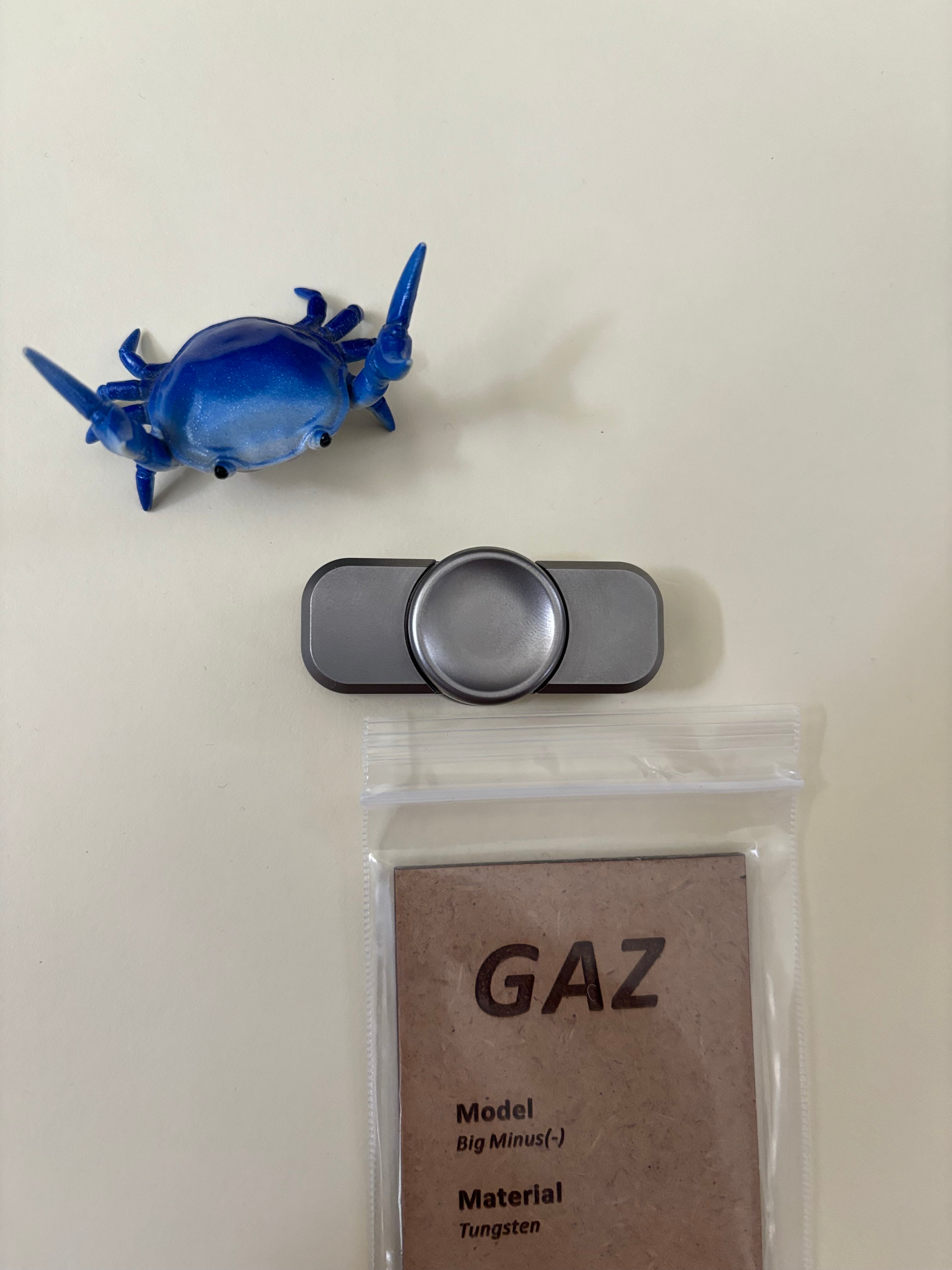 GAZ EDC - GAZ Big Minus- tungsten (w) fidget spinner - fidget toy ...