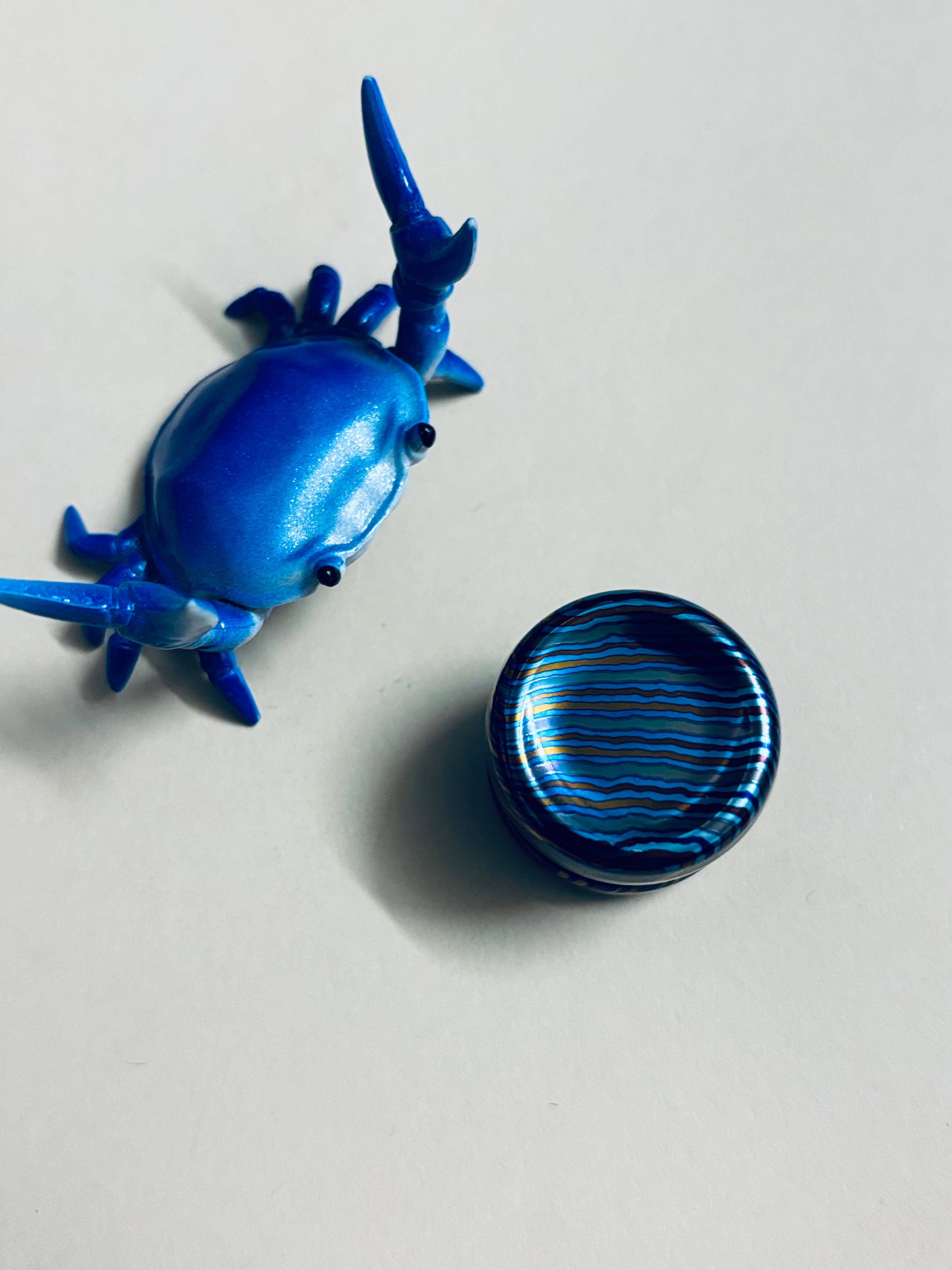 Indy Thicc - timascus button - fidget spinner button - fidget toy ...