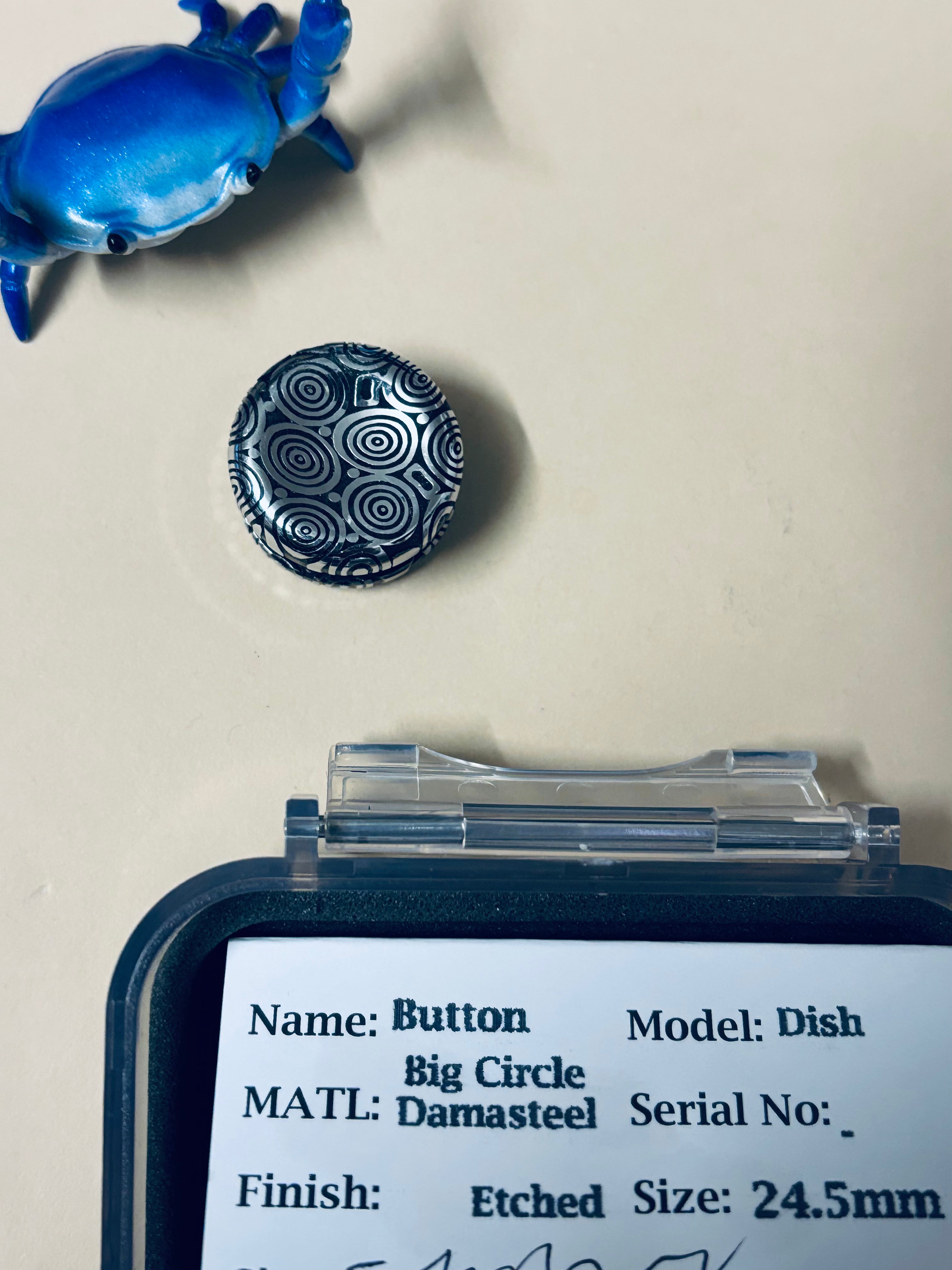 Njthandpower NJT - damasteel 24.5mm button - fidget toy – Plants Wake ...