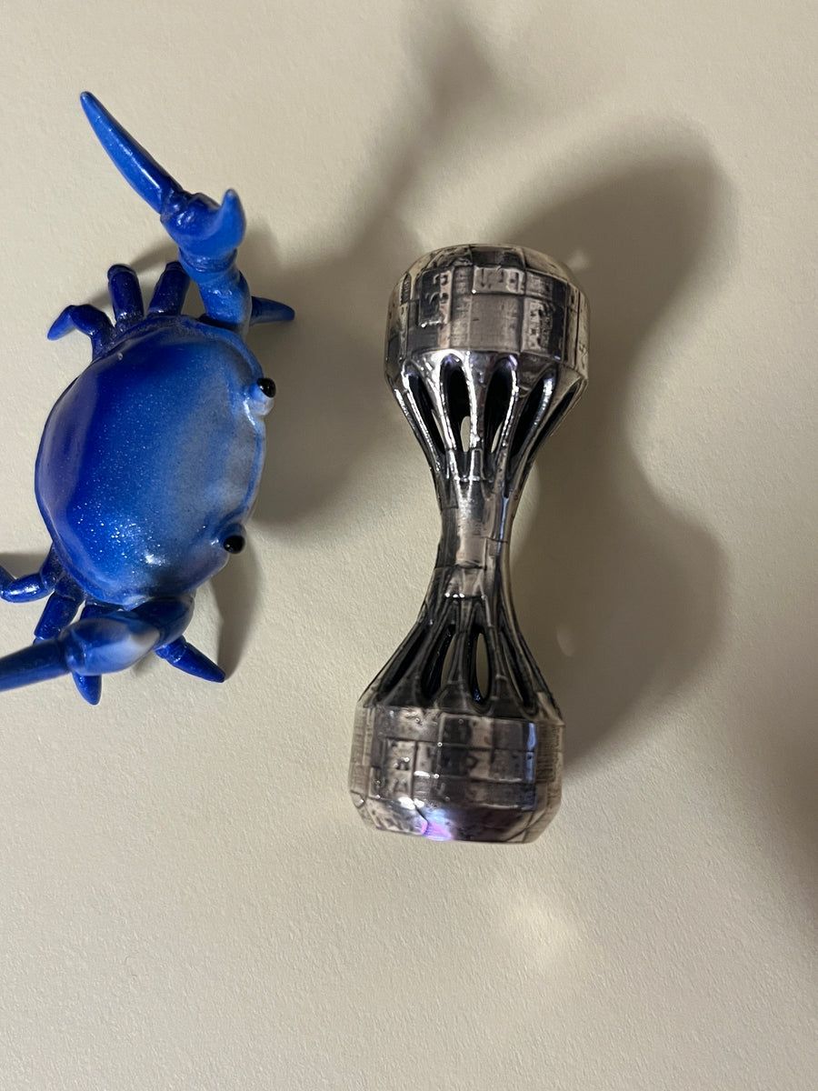 Mamba metals - knuckle bone - ruins small polish silver - fidget toy ...