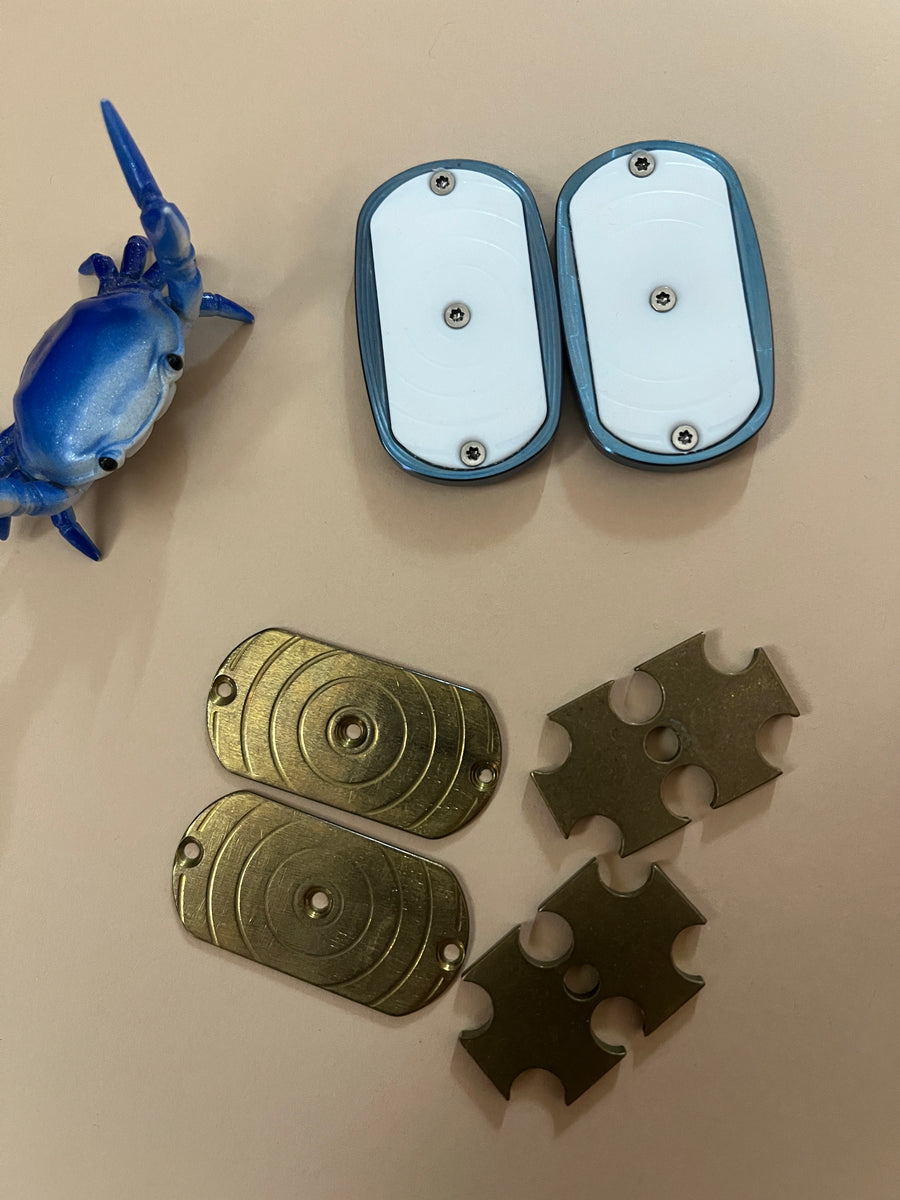 Fidget things - chonky tab - ti with delrin/brass plates - fidget toy ...
