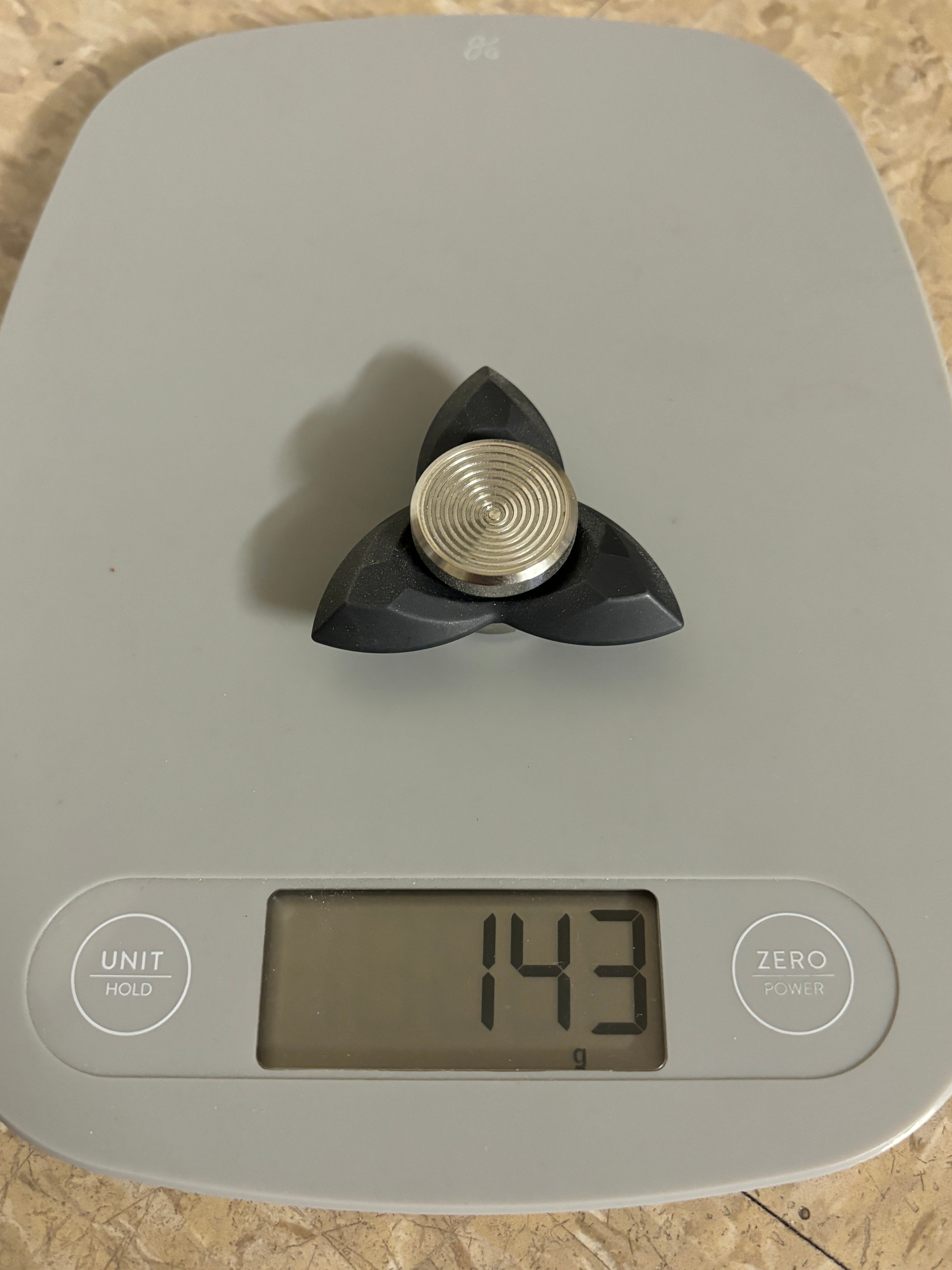 Damned design - triad - tungsten with ss button - fidget spinner - Fid ...
