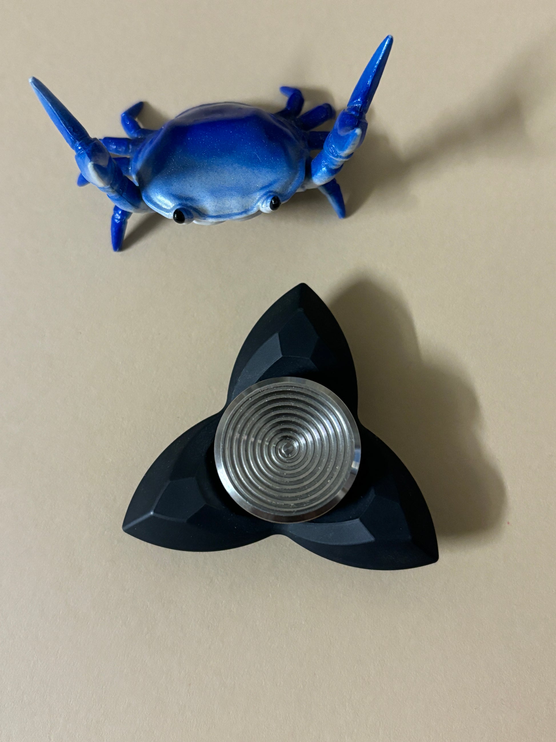 Damned design - triad - tungsten with ss button - fidget spinner - Fid ...