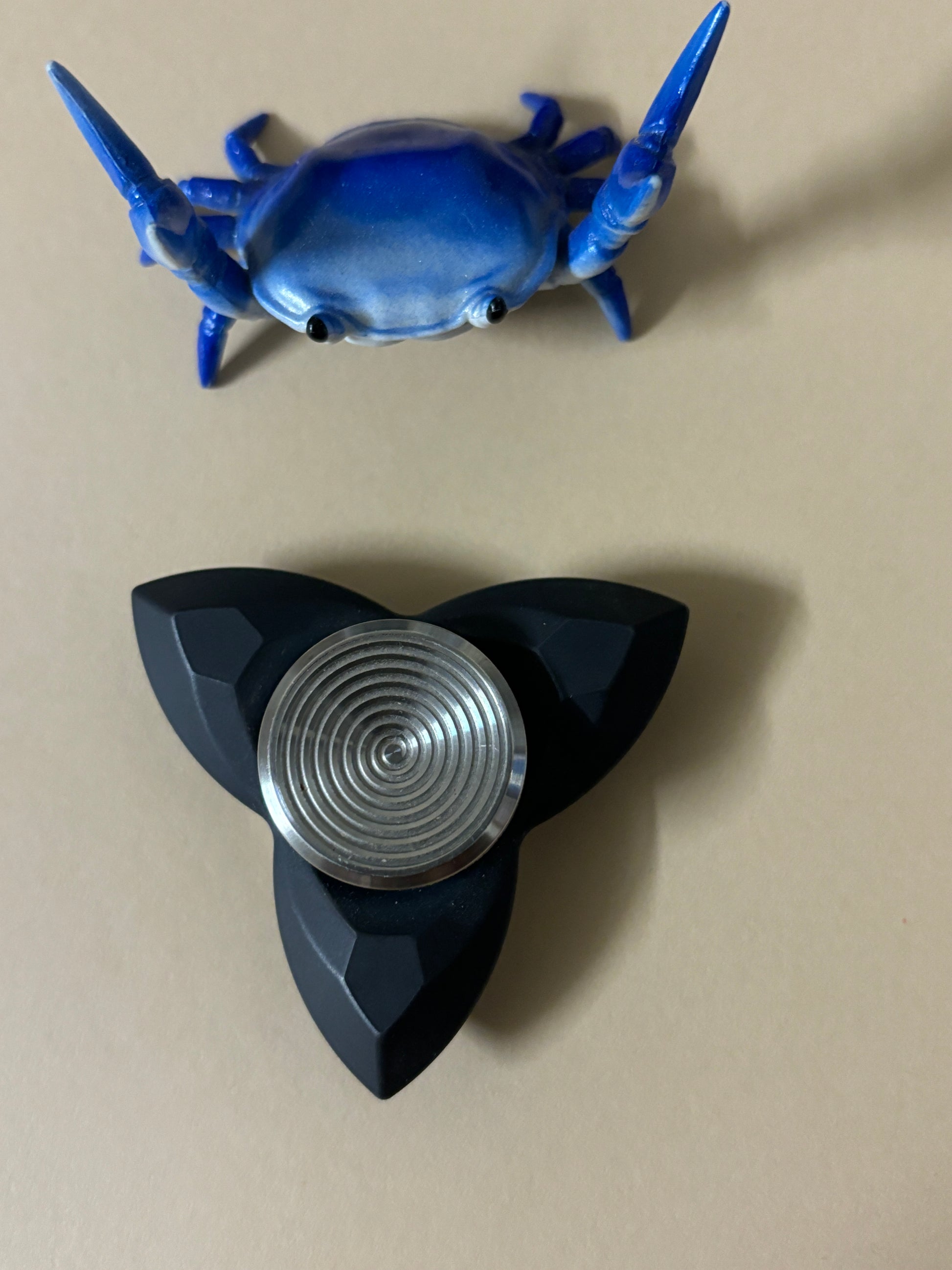 Damned design - triad - tungsten with ss button - fidget spinner - Fid ...