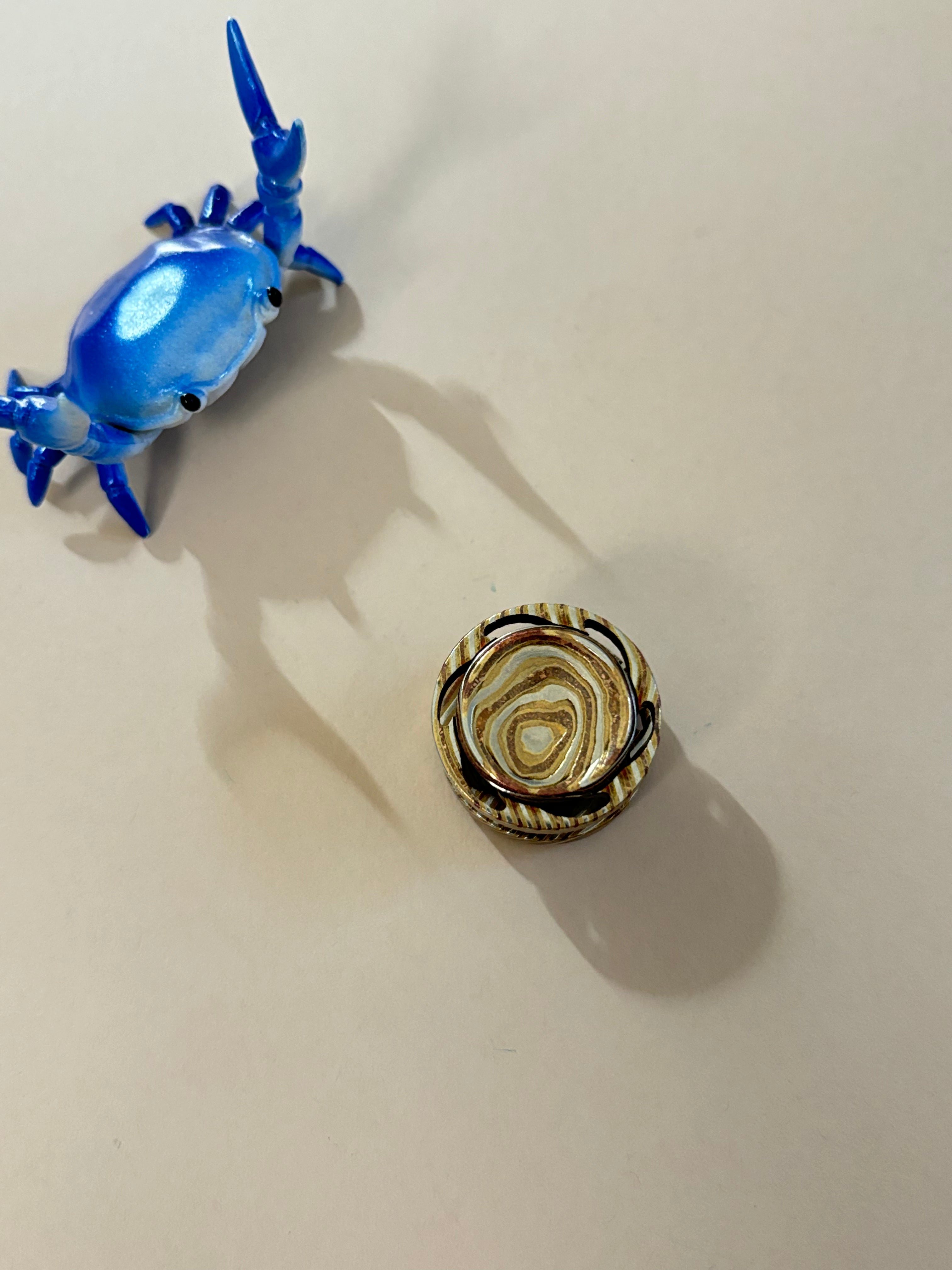 Njthandpower NJT - Mokume vortex 2.0 button - fidget toy – Plants Wake ...