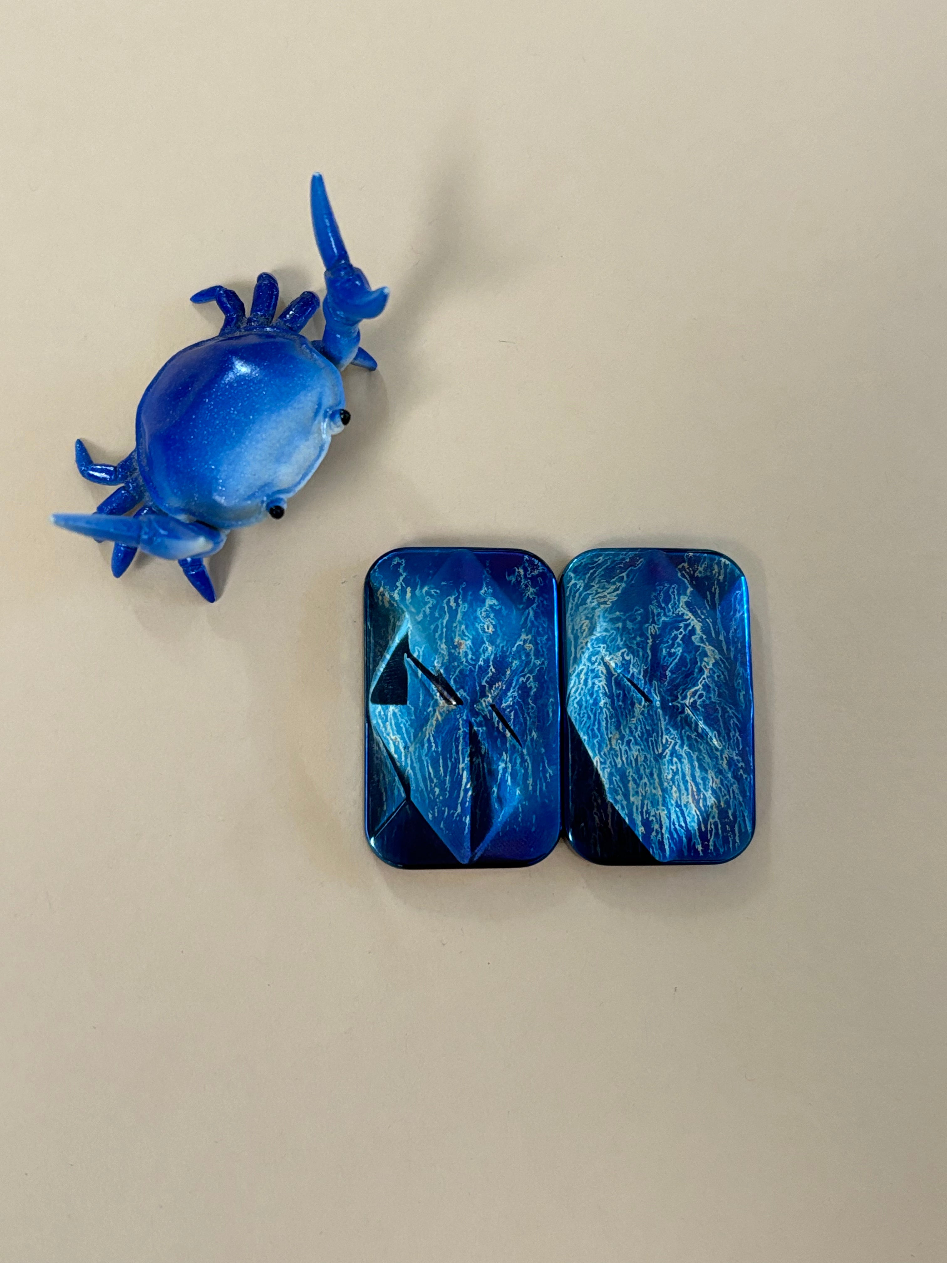 ZD EDC Sound emperor X4L slider - titanium with SS plate - fidget slid ...