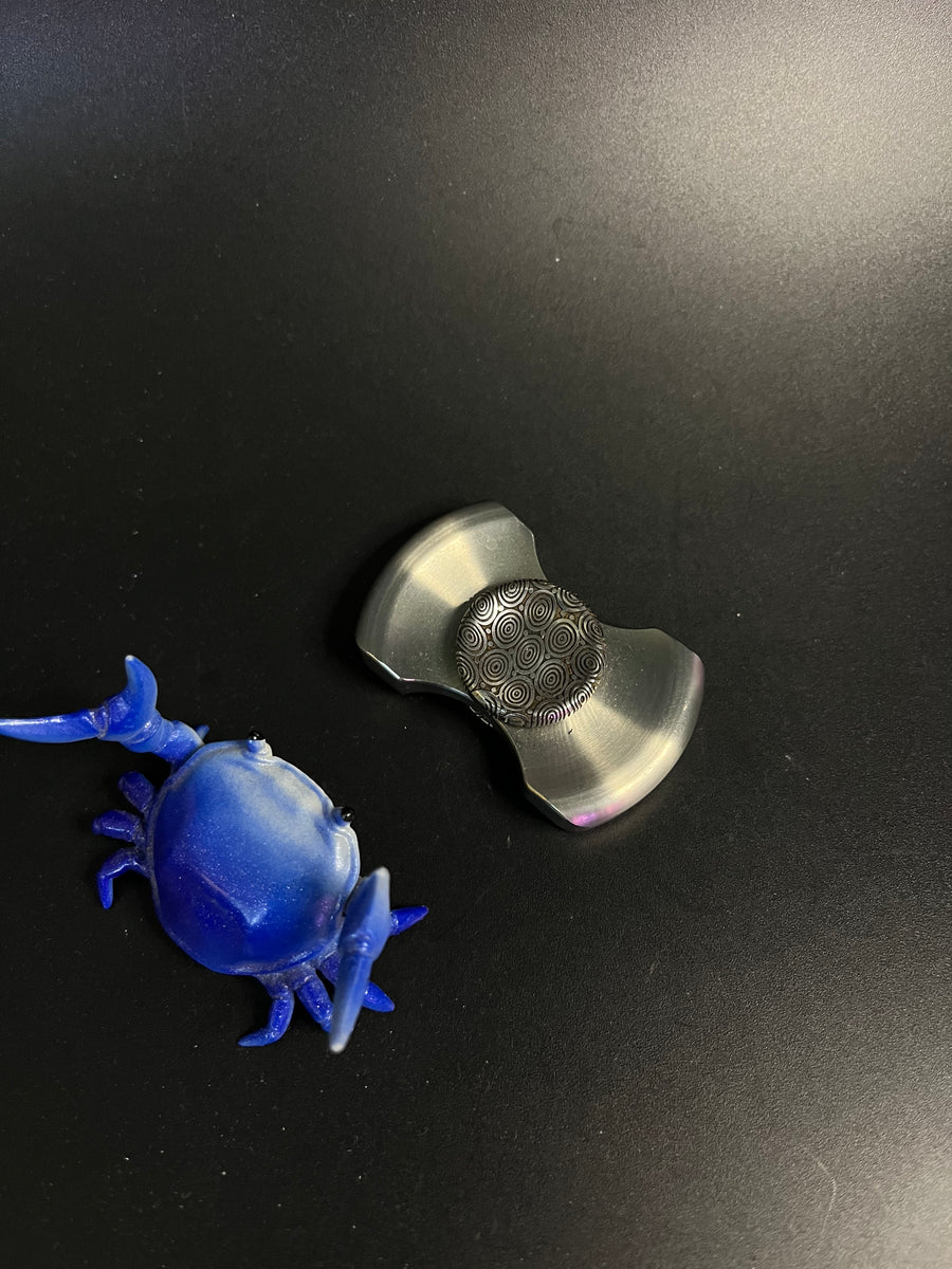 Rotablade - stubby - titanium with dama button - fidget spinner - fidg ...