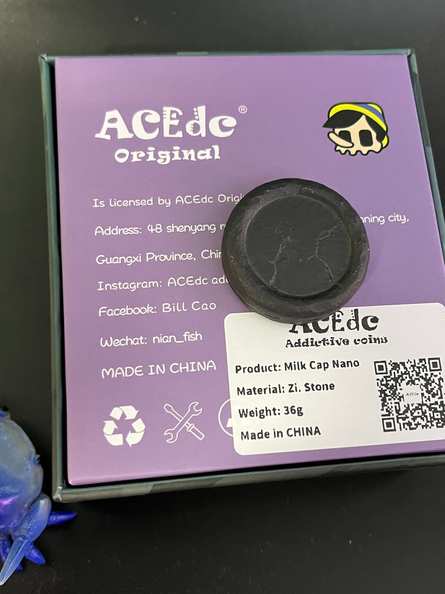 ACEDC nano milk cap - zirc stone pattern - haptic coin - fidget toy ...